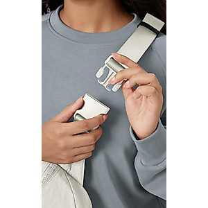 ODODOS 2L Belt Bag for Women Men, Crossbody Fanny Packs with Adjustable Strap Waist Pouch for Workout Hiking Running Travel, White