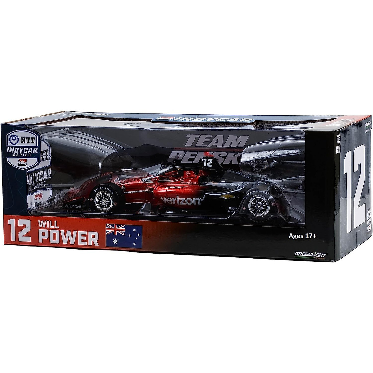 Dallara IndyCar #12 Will Power Verizon Team Penske NTT IndyCar Series (2023) 1/18 Diecast Model Car by Greenlight 11199