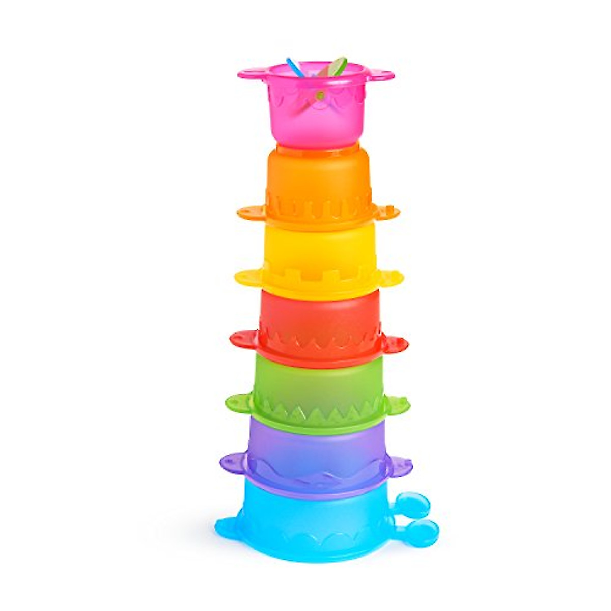 Munchkin® Caterpillar Spillers™ Stacking and Straining Cups Baby and Toddler Bath Toy