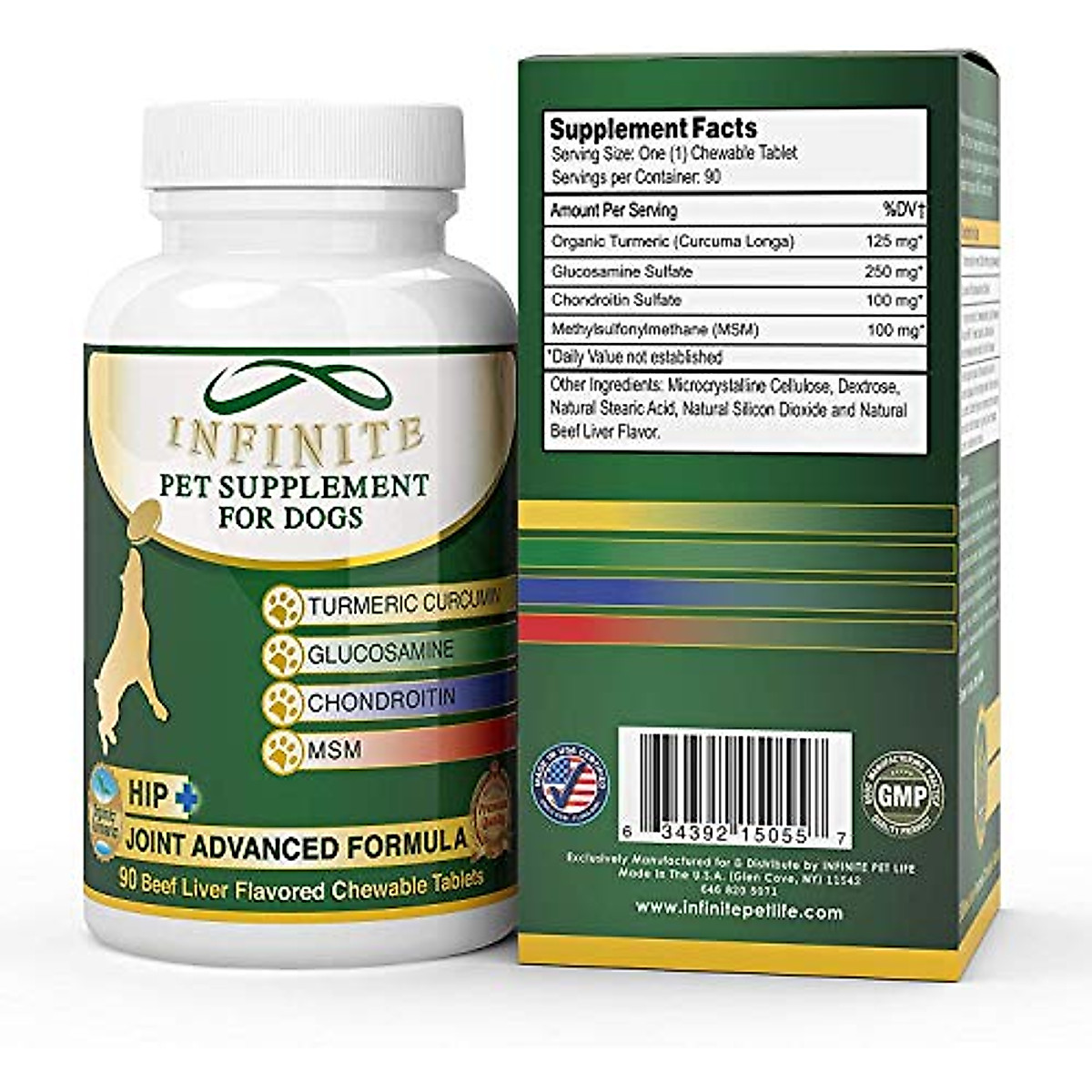 IPL Advanced Hip & Joint Formula - 90 Mobility & Pain Relief Dog Chews - Glucosamine, Chondroitin, MSM, & Turmeric for Superior Joint Health