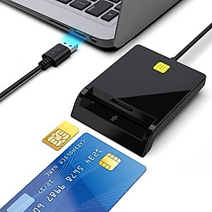 CAC Reader DOD Military USB Common Access, USB Type A DOD Military USB Common Access CAC Smart Card Reader and ID CAC Card Reader,Compatible with Mac Os, Windows,Linux
