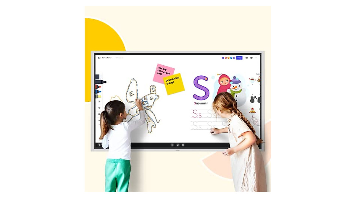 Vibe S1 55" Smart Whiteboard: 4K UHD Interactive Display