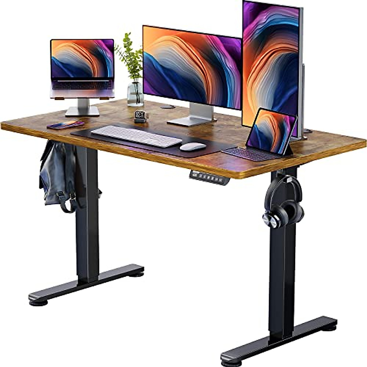 ErGear Height Adjustable Electric Standing Desk Dual Monitor Desk Mount