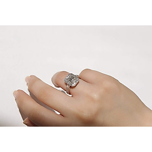 Kobelli Moissanite The Daisy Art Deco Emerald Engagement Ring - 6.0 / Forever One D-E-F