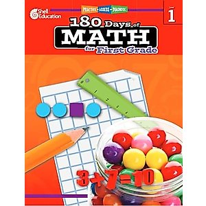 Shell Education 180 Days of Math for First Grade (180 Days of Practice)