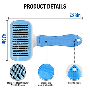 Dog Brush, Pet Deshedding Brush, Effectively Reduces Shedding by Up to 90% Gently Removes Loose Undercoat, Mats Professional Deshedding Tools for Pets with Short Hair and Long Thick Hair Dogs & Cats