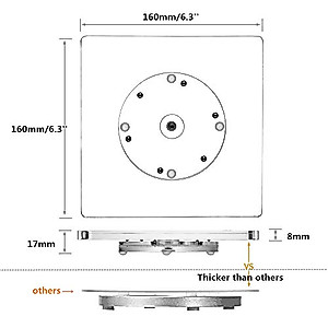 CY craft Cookie Decorating Turntable with Anti-Slip Silicone Mat,Cup Cake Sugar Icing Cookie Decorating Supplies Tools,Clear Acrylic Small Lazy Susan Turn Table,6.3 x 6.3 Inch,Square,Pack of 1