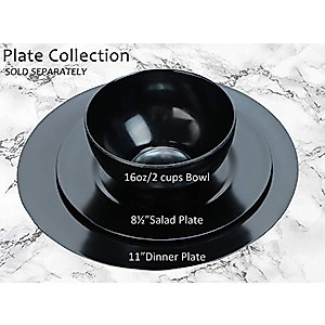 Calypso Basics by Reston Lloyd Melamine Salad Plate, Set of 6, Black