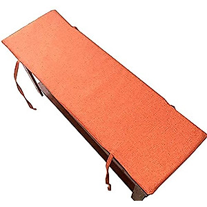 WanJing Indoor/Outdoor Bench Cushion with Tie,Patio Settee Seat Pad Soft Garden Wicker Loveseat Cushion 48 inch,Washable Replacement Mattress for Porch Swing/Fresco Bench/Dining Seat