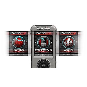 NEW SUPERCHIPS FLASHCAL F5 IN-CAB TUNER,GASOLINE,COMPATIBLE WITH 1999-2020 FORD F-SERIES GAS TRUCKS,1999-2018 FORD F-SERIES DIESEL TRUCKS & 2019 FORD F-150 3.0L POWER STROKE DIESEL ENGINES