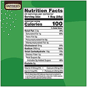 Snyder's of Hanover Gluten Free Pretzel Sticks, 100 Calorie Individual Packs, 24 Ct