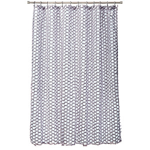 Laurel Red Shower Curtain , Solid Transitional Shower Curtains for Bathroom , 72 X 72" , Blush