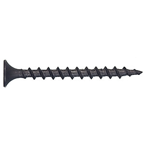 The Hillman Group 42403 6-Inch x 1-1/4-Inch Coarse Thread Phillips Drywall Screw, 100-Pack, 1.25 inches, Black