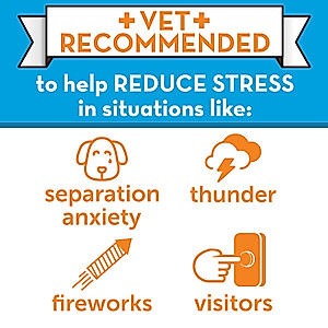 ThunderEase Dog Calming Pheromone Diffuser Kit | Powered by ADAPTIL | Vet Recommended to Relieve Separation Anxiety, Stress Barking & Chewing, and Fear of Fireworks & Thunderstorms (30 Day Supply)