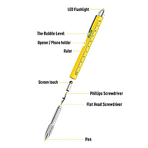 BIIB Gifts for Men, 9 in 1 Multitool Pen, Fathers Gifts for Dad, Cool Gadgets for Men Gifts, Unique Mens Gifts for dad, Husband, Grandpa, Dad Gifts from Daughter