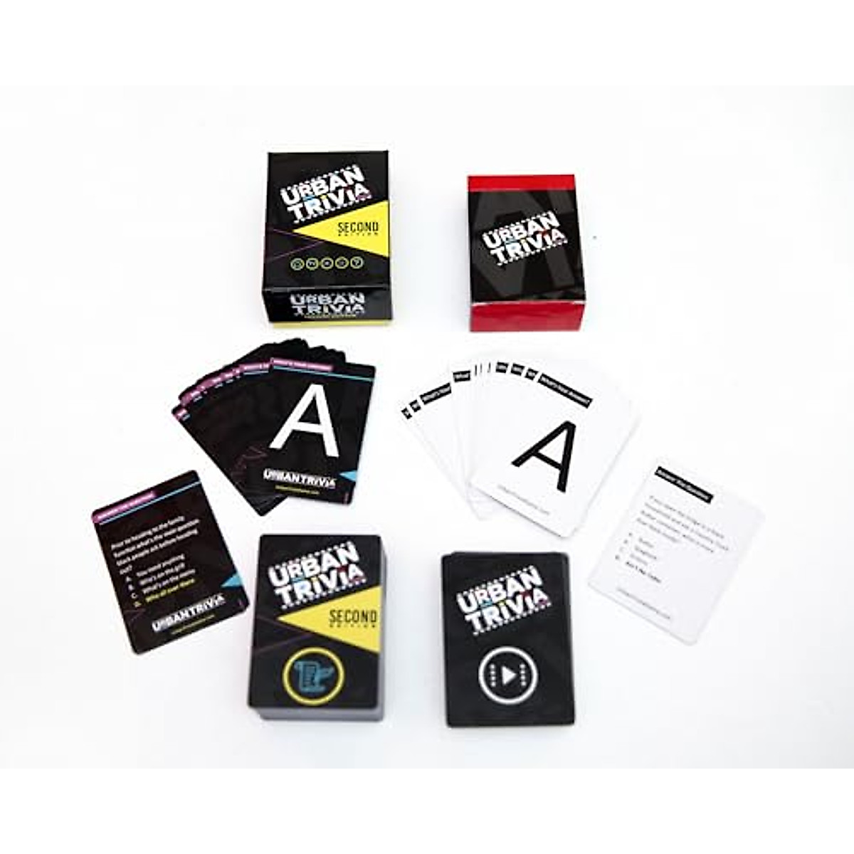 Urban Trivia Game Party Pack Bundle. Multi-Generational Black Card Game. Movies, TV, Growing Up Black + Music Trivia. Black Party Game Fun for Adults & Families.