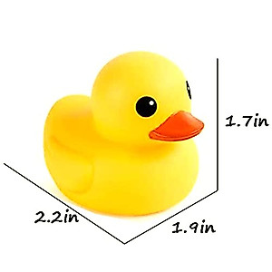 umbresen Yellow Rubber Ducks Preschool Bath Toys Bathtub Duckies Gift for Baby Shower Infants Toddlers Car Pool Float Halloween Adults Party Favors Carnival Decorations (Small Yellow 2.2''-12pcs)