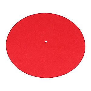 Yibuy 300mm Dia Turntable Slipmat Anti-Static Felt Mat Record Player Pad Red