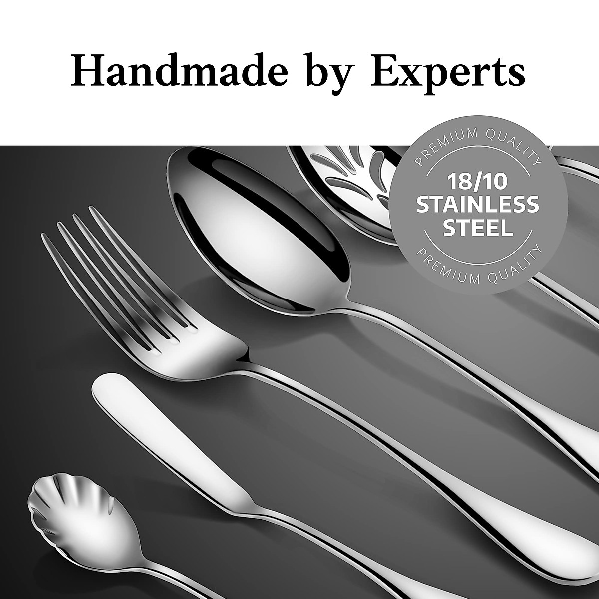 Artaste 18/10 Stainless Steel Elegant Serving & Hostess Flatware Sets (47-Piece 18/10 Silver Finish)