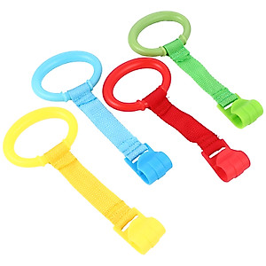 4Pcs Pull Ring Baby Bed Stand Up Rings Baby Cot Rings Walking Assistant for Baby Toddler
