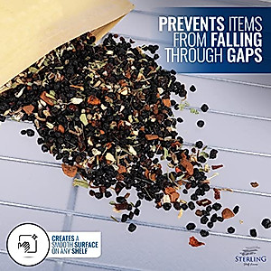 Shelf Liners for Wire Shelf System - Set of 5 in Graphite - 14 x 30 inch - Plastic Wire Shelving Shelf Mats