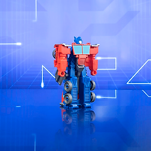 Transformers Toys EarthSpark 1-Step Flip Changer Optimus Prime 4-Inch Action Figure, Robot Toys for Ages 6 and Up