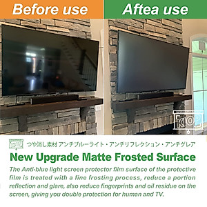 HFIX 65 Inch Anti-Glare Out Blue Light TV Screen Protector Film Blocking Radiation Shield UV Filter for Samsung,Insignia,VIZIO,TCL,Sony,Sharp,Hisense, LG etc,65 Inch