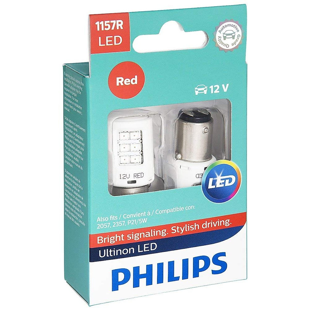 Philips 1157RLED Ultinon LED (Red), 2 Pack