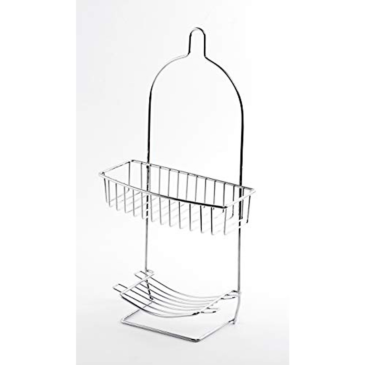 Basicwise Metal Wire Hanging Bathroom Shower Storage Rack,Chrome,QI003490