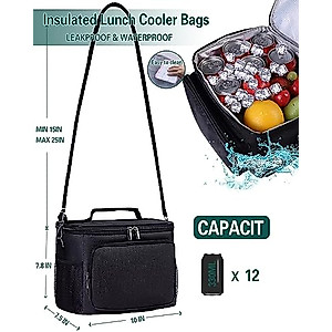 Rhudaky Electric Lunch Box (60 oz & 75W) Food Heater, 3 in 1 Heated Boxes for Adults,Portable Warmer -Self Heating Work/Car/Truck with Large Insulated Bag