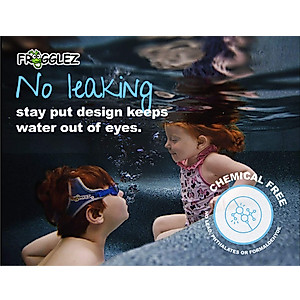 Frogglez Pain-Free Swim Goggles for Kids Under 10 (Ages 3-10), No Hair Pulling, Recommended by Olympic Swimmers - UV Protection|Tinted|Anti Fog