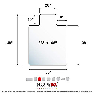 Floortex® Advantagemat® Plus APET Lipped for Low/Standard Pile Carpets - 36" x 48"