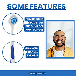 Tongue Cleaner, Tongue Brush, Tongue Scraper for Fresh Breath, Tongue Scraper for Adults | Tongue Scraper for Kid, Tongue Scrapers for Bad Breath Treatment (1 Pack (Brush))