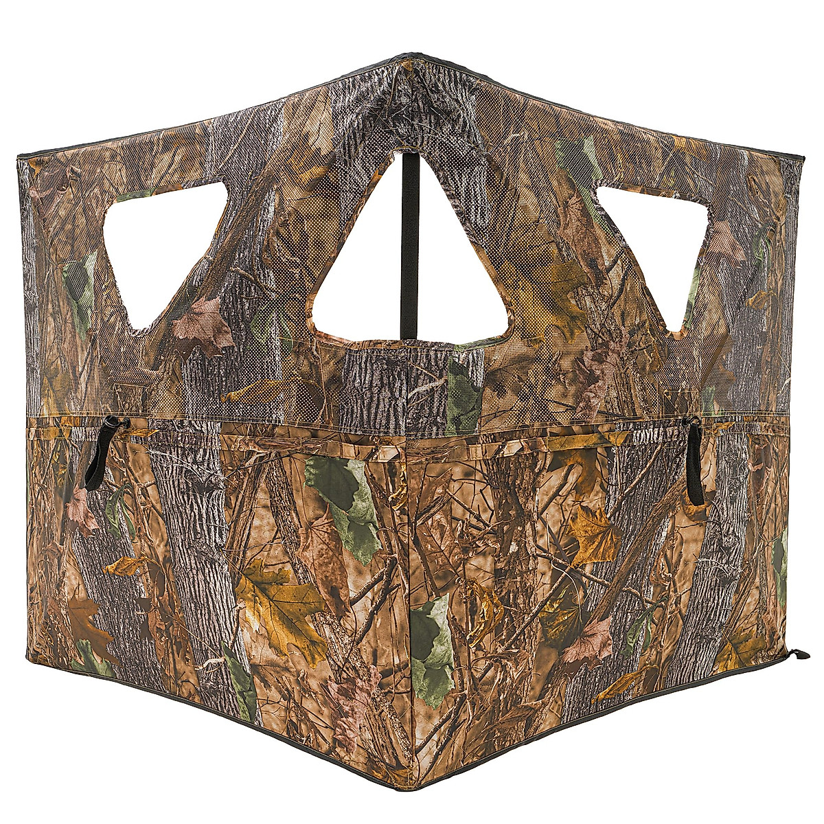 RPNB Hunting Blind, Two-Panel Easy Setup Ground Hunting Blinds, Pop-Up Camouflage Hunting Blinds with Noise-Free Windows, One-Way See-Through Dual Hub Stakeout Hunting Screen