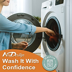 AnyDesign 4 Pack Fall Kitchen Dish Towel Thanksgiving Leaves Pumpkins Tea Towels 18 x 28 Inch Autumn Rustic Vintage Fall Harvest Dishcloth Hand Drying Cloth Towel for Holiday Kitchen Cooking Baking