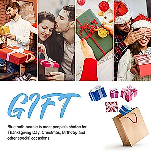 Upgraded Bluetooth Beanie Unisex for Heartwarming Xmas Gifts Outdoor Sports Skiing Skating Jogging with V5.0 Bluetooth Beanie Hats Wireless Headphone Built-in Mic Suit (Dark Grey)