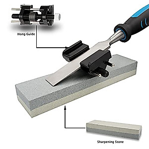 Amazon Basics 8-Piece Wood Carving Chisel Set with Honing Guide, Sharpening Stone and Storage Case, 1/4" - 1-1/2"