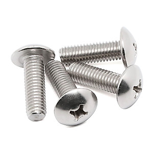 M4 x 25mm Truss Head Machine Screws for Cabinet Drawer Knob Pull Handle, Stainless Steel 18-8 (304), Bright Finish, 40 PCS