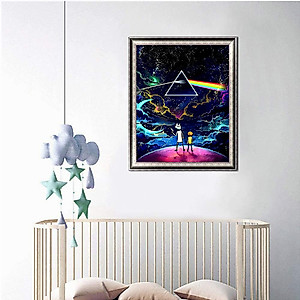 Adult and Children 5D Diamond Painting kit, Beginner Rhinestone Diamond Art kit, DIY 5D Diamond Painting for Home Wall Decoration Gifts Fantasy Starry Sky (14X18 inches)