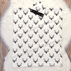 IWOKA Soft Newborn Baby Deer Print Blanket Bedding Blanket Wrap Swaddle Blanket Bath Towel+Hat (Deer Print)