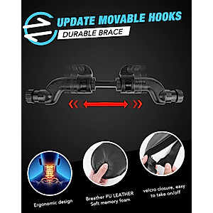 JZCreater Car Headrest Pillow, Car Seat Head Neck Support Pillow, Sleeping Travel Cushion Pillow, Baby Head Support, 360 Degree Adjustable Long Trip Rest Headrest Pillow for Kids Adult, Black