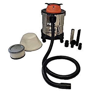 Pellethead Ash Vault Pro 5-Gallon 10-Amp Power Ash Vacuum with Hose Accessories and Heat-Resistant HEPA Filters