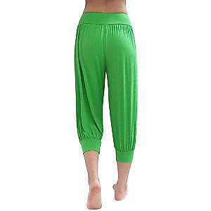 LKXHarleya Women Modal Harem Yoga Pants Loose Casual Fold Over Pilates Capri Pants Yoga Pants