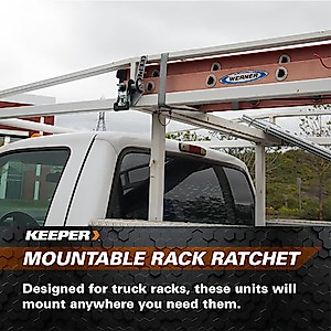 Keeper 05530-3 1-1/2" x 8’ Mountable Rack-Ratchet with 500 lbs. Working Load Limit and 1,500 lbs. Break Strength