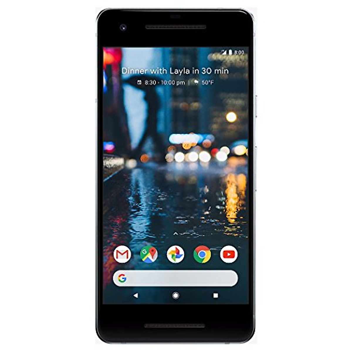 Google Pixel 2 128GB - Clearly White, Google Unlocked Version (Renewed)