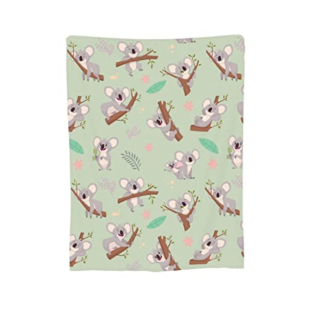 Cute Koala Blanket Soft Fleece Throw Blanket Cozy Fuzzy Warm Flannel Plush Throw Blankets for Couch Bed Sofa All Season Gift 50"X40"