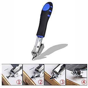 Staple Remover Upholstery Construction Heavy Duty Tack Lifter Office Claw Tools, Strength Staple Puller Removing All Kinds of Staples for Furniture Floor Wooden Case Carton Photo Frame Carpet (Blue)