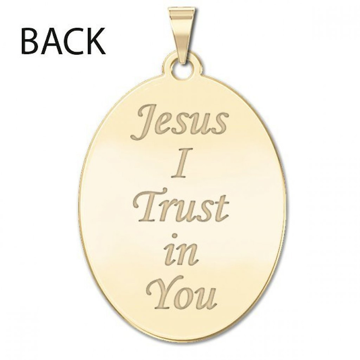 PicturesOnGold.com Divine Mercy Double Sided Oval Religious Medal Color 2/3 X 3/4 Inch Size of Nickel, Sterling Silver
