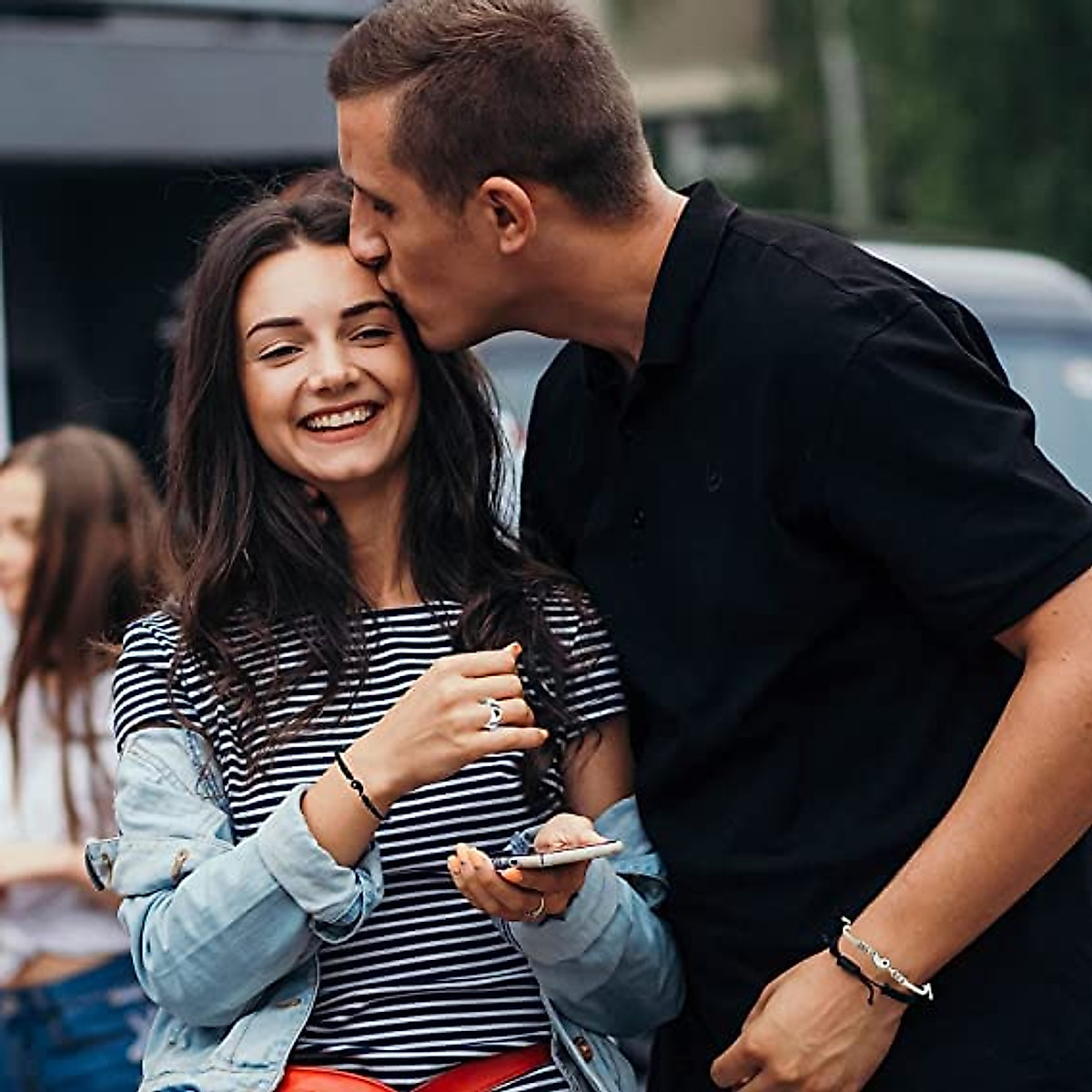 6 pieces Yin Yang Adjustable Cord Bracelet Set for Couple Yin Yang Matching Pendant Necklace for BFF Yin Yang Tai Chi Ring Band for Friendship Boyfriend Girlfriend (N Yin Yang Set, one size)