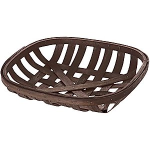 Dark Brown Tobacco Baskets Wall Decor - Natural Tobacco Basket Country Farmhouse Home Decor - Medium